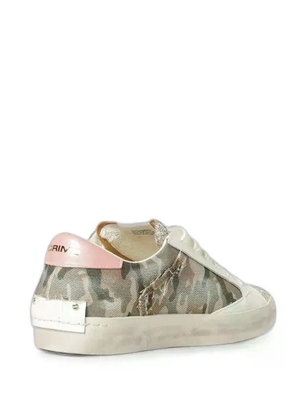 CRIME LONDON Camouflage Print Glitter Low-top Sneakers