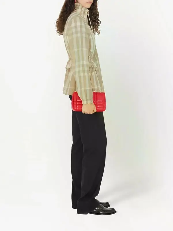 Burberry Funnel-neck Check Jacket
