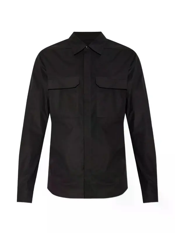 Rick Owens Work Flap-pocket Long-sleeve Shirt - Black