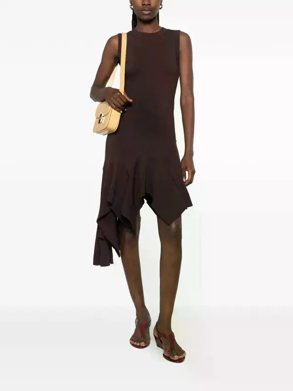 Sandro Asymmetric Ruffled Mini Dress