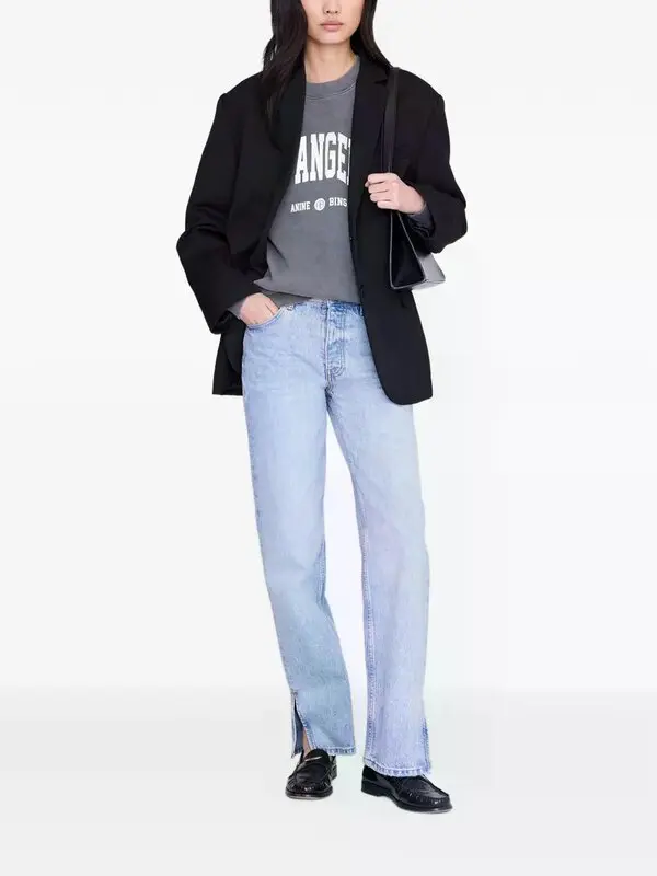 ANINE BING Los Angeles University Washed Sweatshirt - Grey