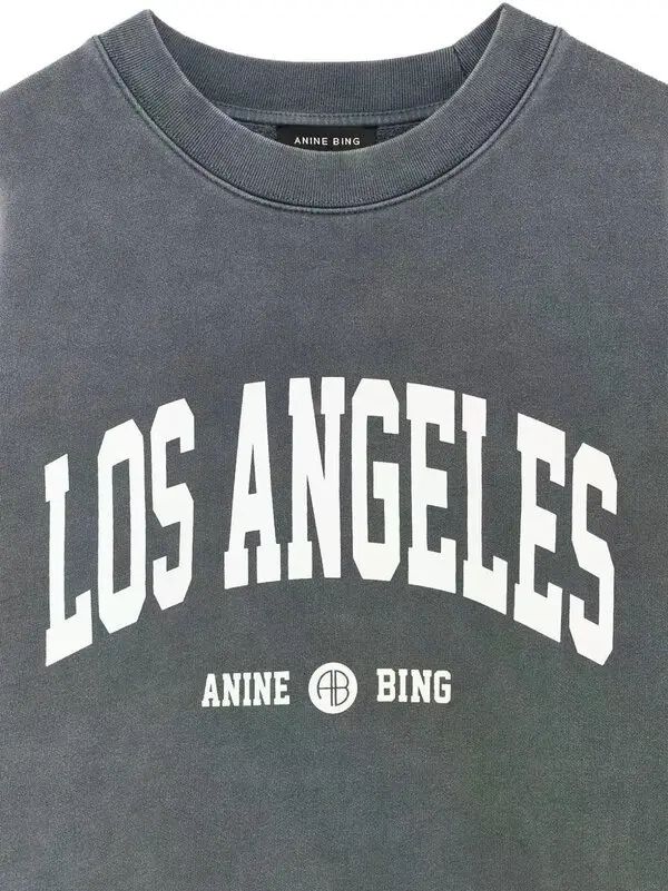 ANINE BING Los Angeles University Washed Sweatshirt - Grey