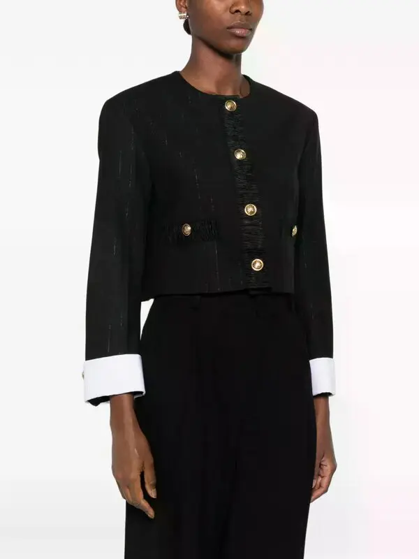 Sandro Striped Cropped Blazer