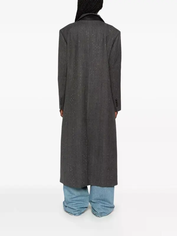 Sandro Rhinestone-embellished Herringbone Coat