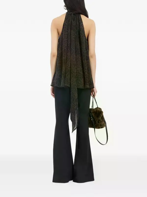 ROTATE BY BIRGER CHRISTENSEN Lace-trim Flared Trousers