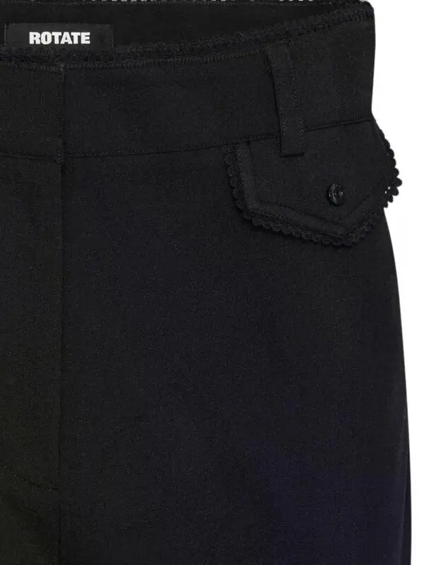 ROTATE BY BIRGER CHRISTENSEN Lace-trim Flared Trousers