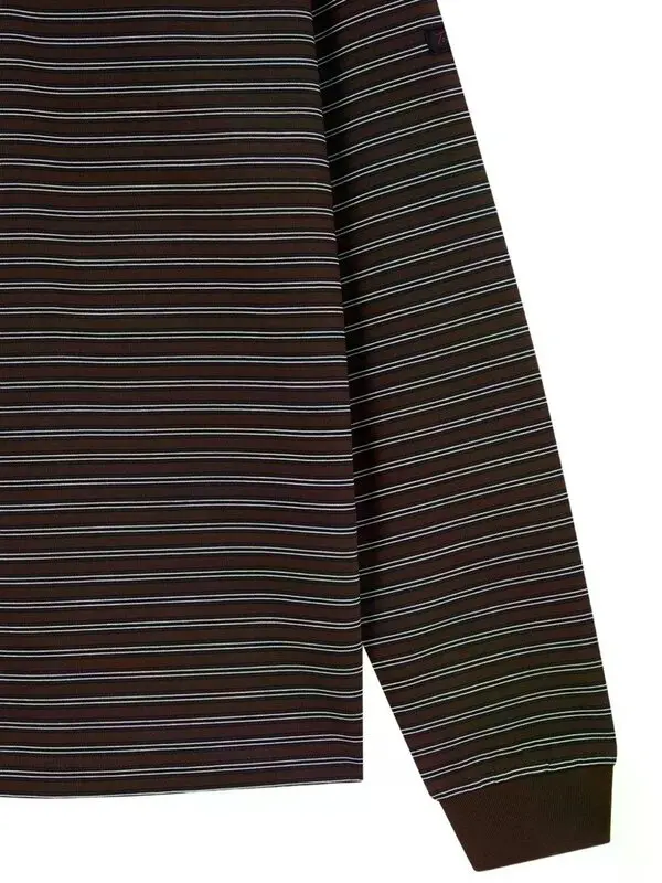 STUDIO TOMBOY Striped Long-sleeve Polo Shirt