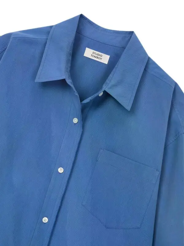STUDIO TOMBOY Button-down Long-sleeve Cotton Shirt