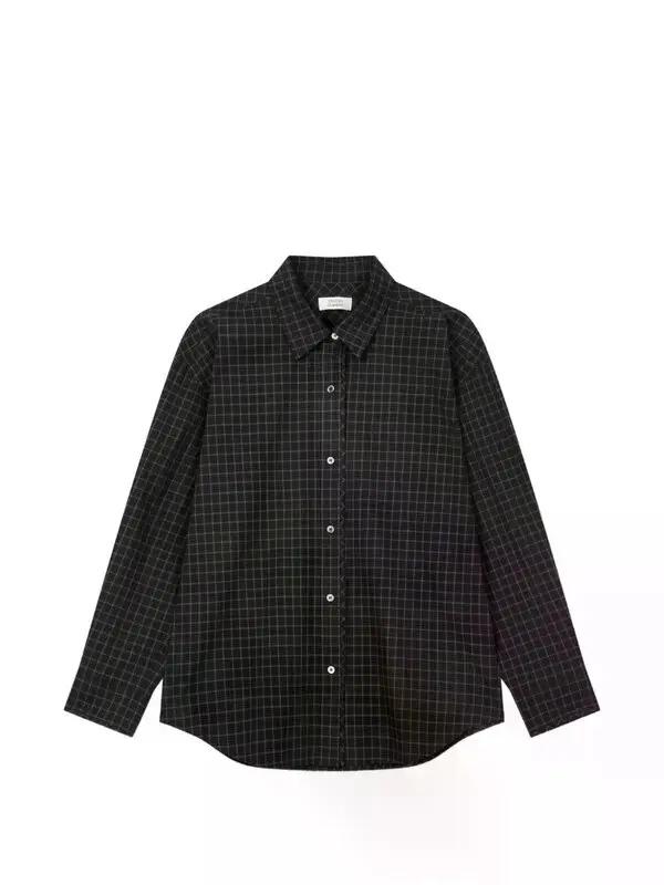 STUDIO TOMBOY Check-pattern Button-down Cotton Shirt