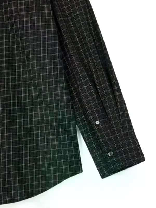 STUDIO TOMBOY Check-pattern Button-down Cotton Shirt