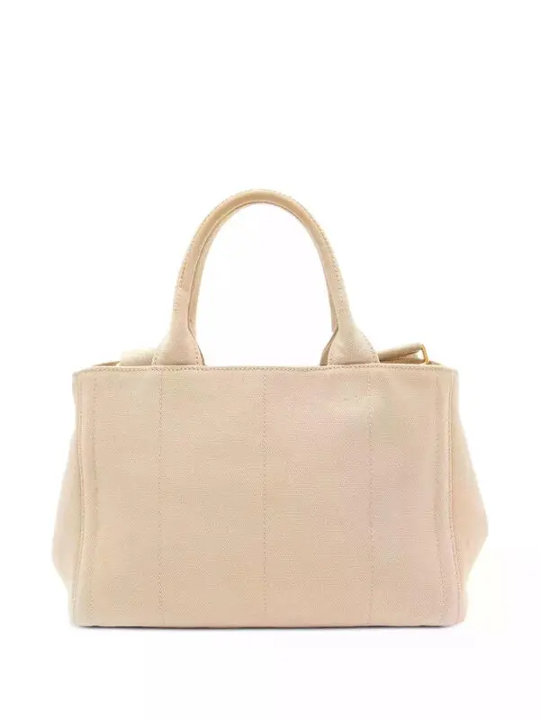 Prada Canapa Crystal-embellished Tote Bag - Neutrals