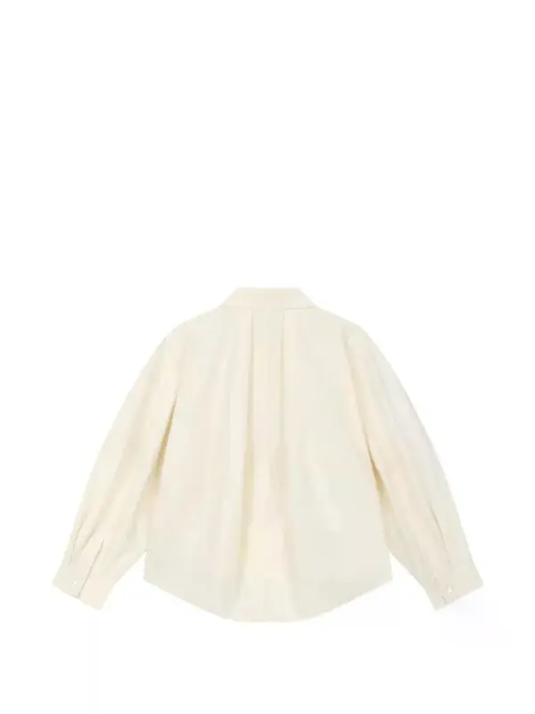 STUDIO TOMBOY Raglan-sleeve Button-down Cotton Shirt