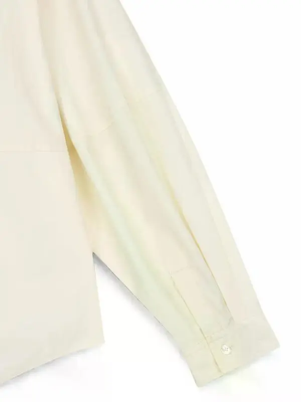 STUDIO TOMBOY Raglan-sleeve Button-down Cotton Shirt