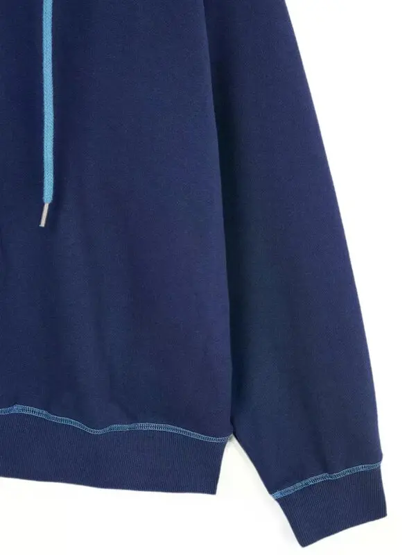 STUDIO TOMBOY Contrast Hood Raglan Sleeve Hoodie - Blue