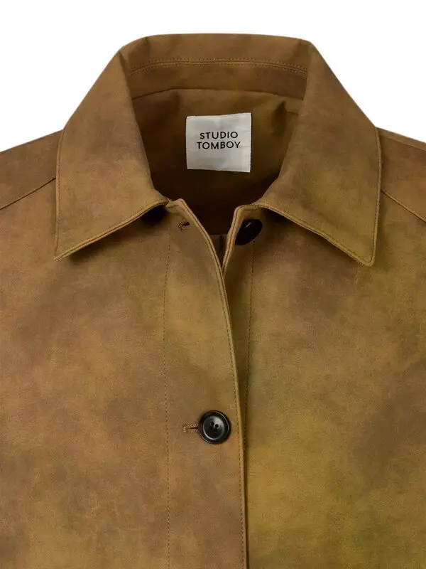 STUDIO TOMBOY Button-down Long-sleeve Faux-suede Jacket