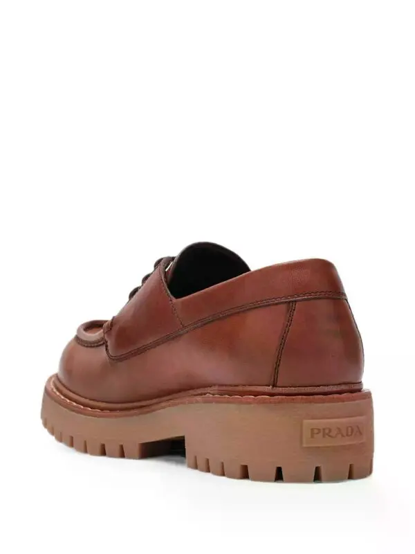 Prada Leather Lug-sole Derby Shoes