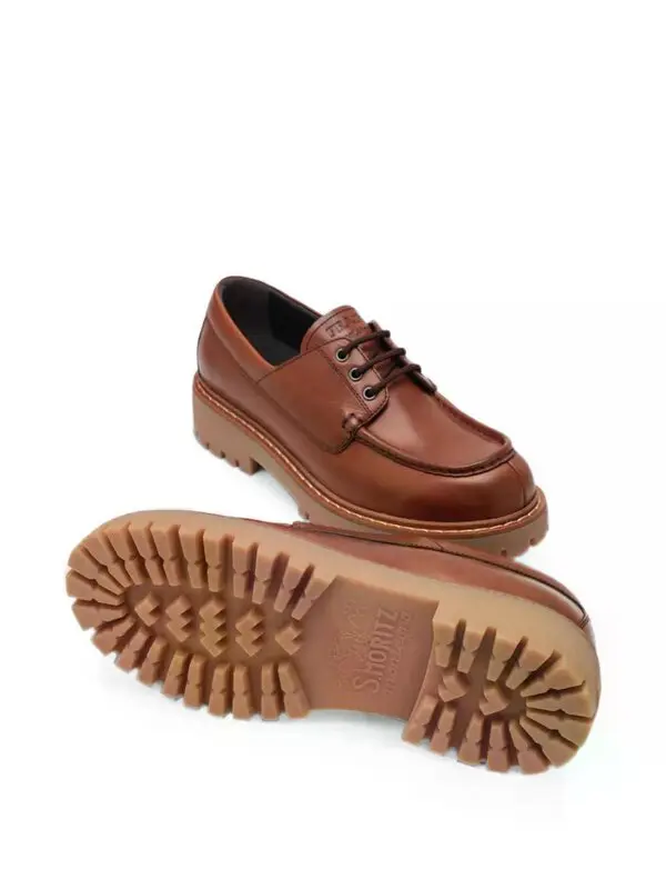 Prada Leather Lug-sole Derby Shoes