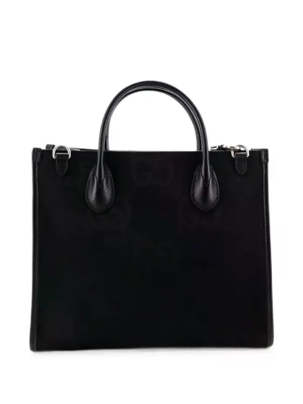 Gucci Convertible Jumbo Gg Canvas Small Tote Bag - Black