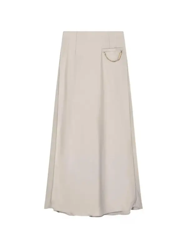 Armani Exchange Chain-detail Satin Maxi Skirt