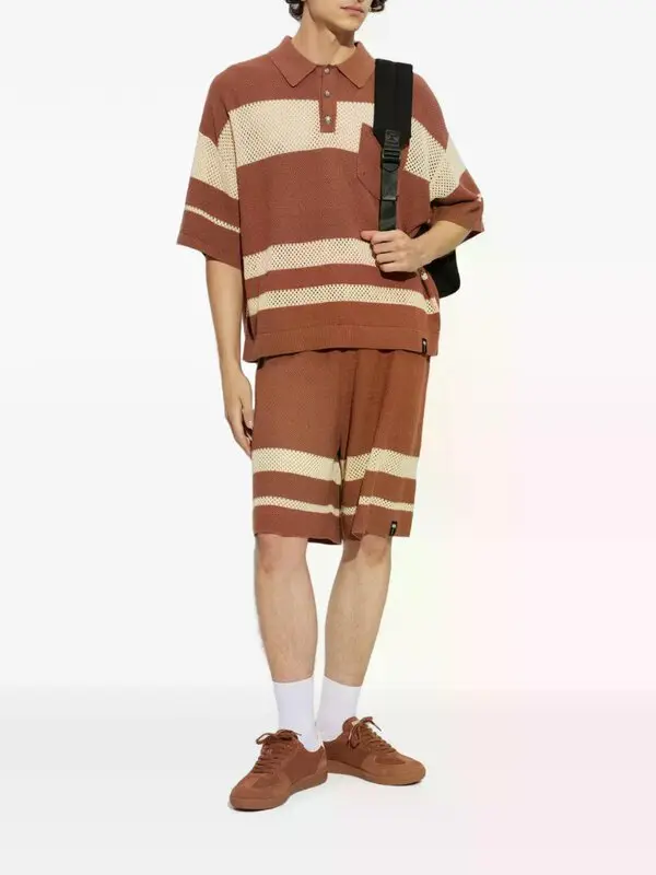 Palm Angels Stripe-detail Knitted Shorts