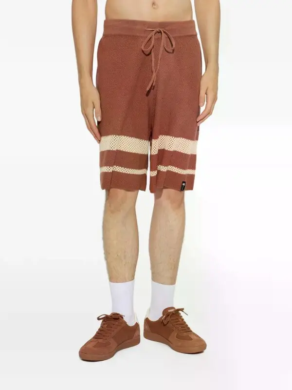Palm Angels Stripe-detail Knitted Shorts