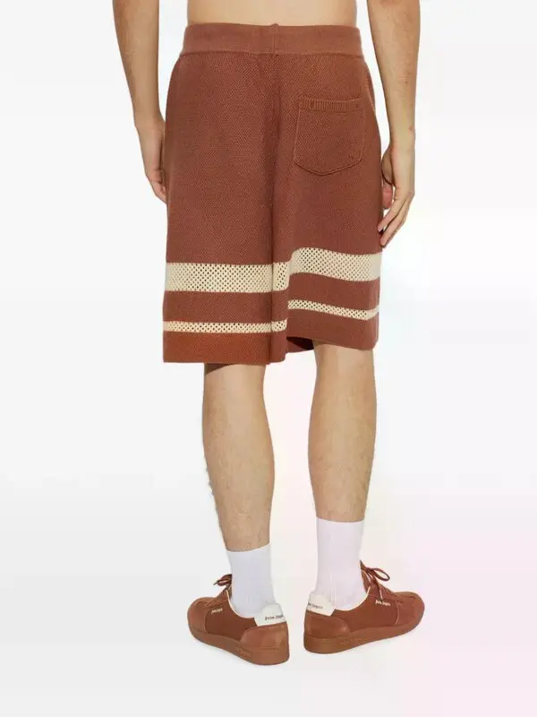 Palm Angels Stripe-detail Knitted Shorts