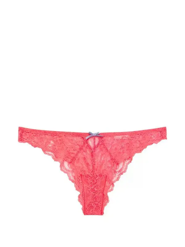 FLEUR DU MAL Bianca Lace Briefs - Pink