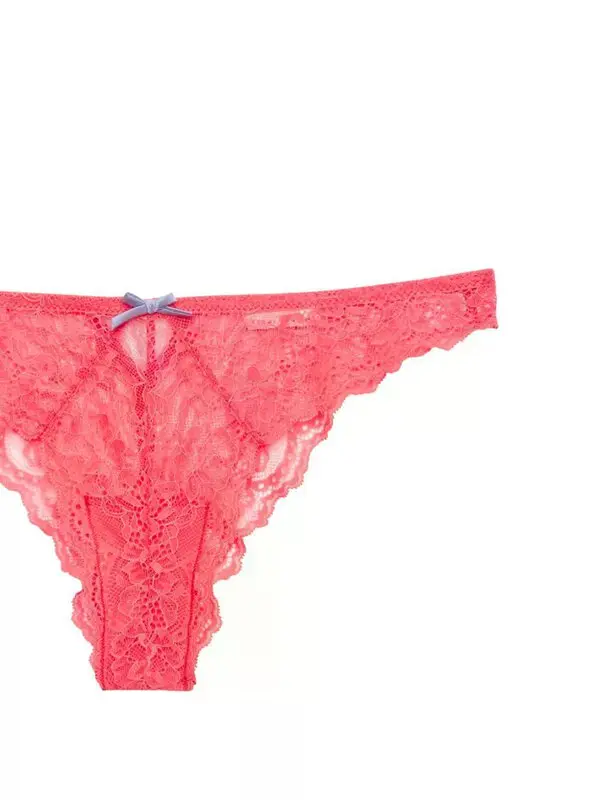 FLEUR DU MAL Bianca Lace Briefs - Pink