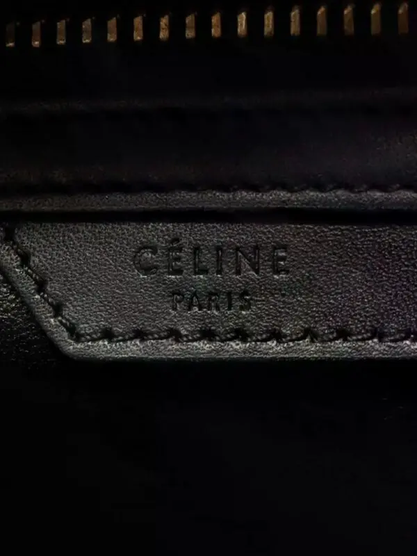 Celine 2010-2015 Micro Tricolor Leather Luggage Tote Bag - Black