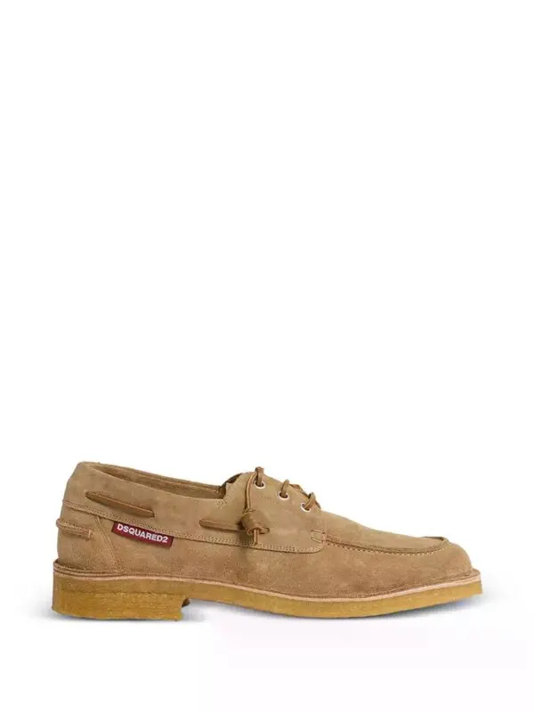 Dsquared2 Suede Knot-closure Boat Shoes - Neutrals