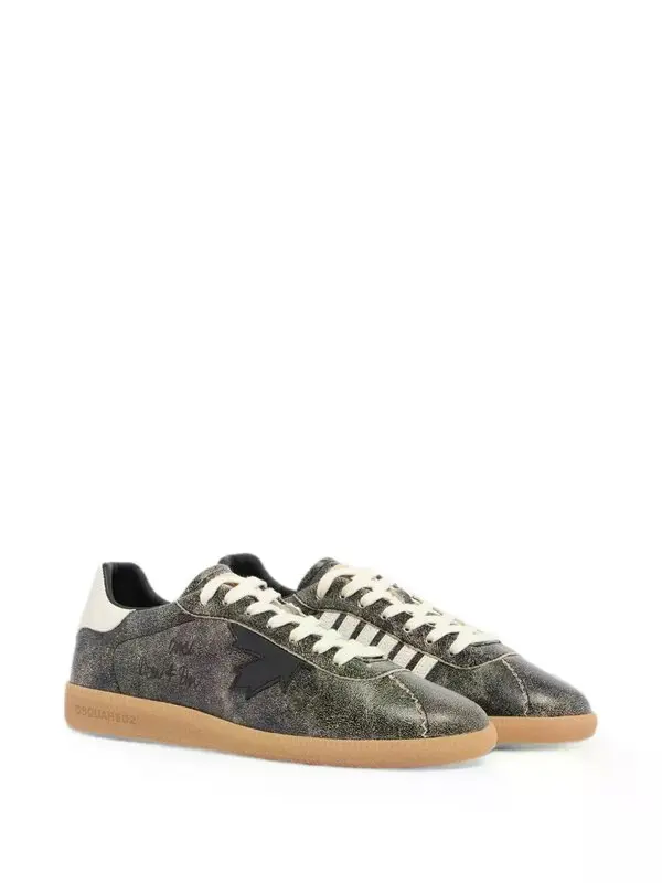 Dsquared2 Rebels Cracked-effect Sneakers