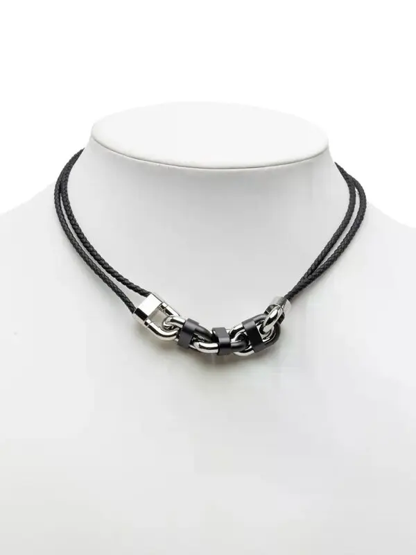 Hermès Swift Leather Chaine Maillon Double Tour Necklace