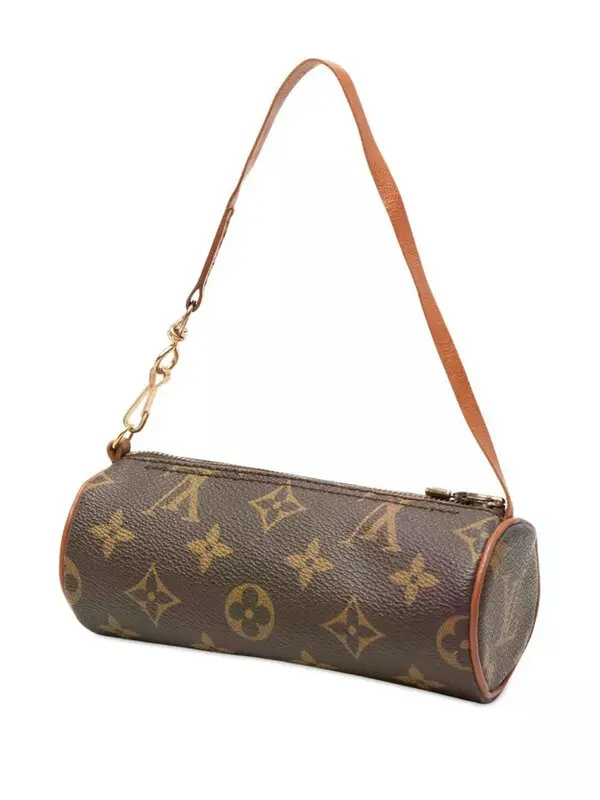 LOUIS VUITTON 1990-2010 Monogram Papillon Pochette Handbag - Brown