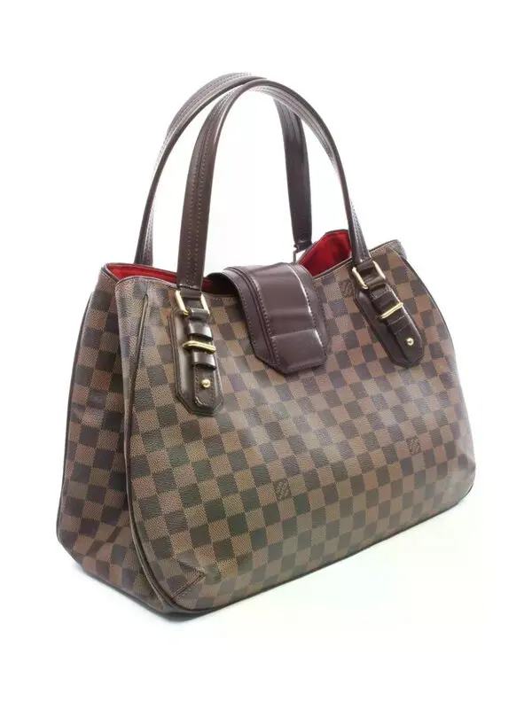 LOUIS VUITTON 2008 Damier Ebene Griet Tote Bag - Brown