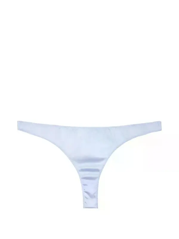 FLEUR DU MAL Luxe Thong - Blue