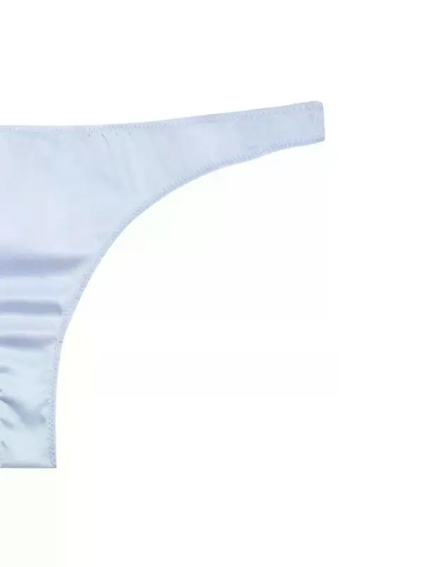 FLEUR DU MAL Luxe Thong - Blue