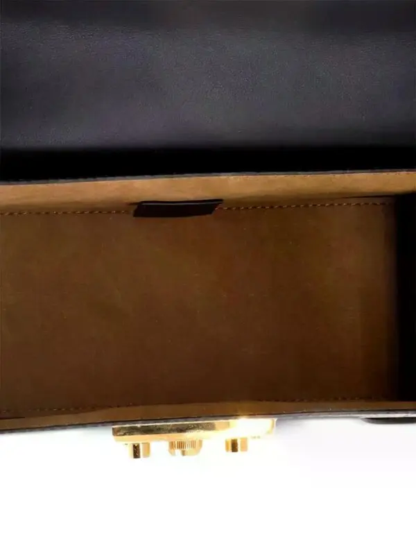Gucci Padlock Bamboo Gg Coated Canvas Small Shoulder Bag