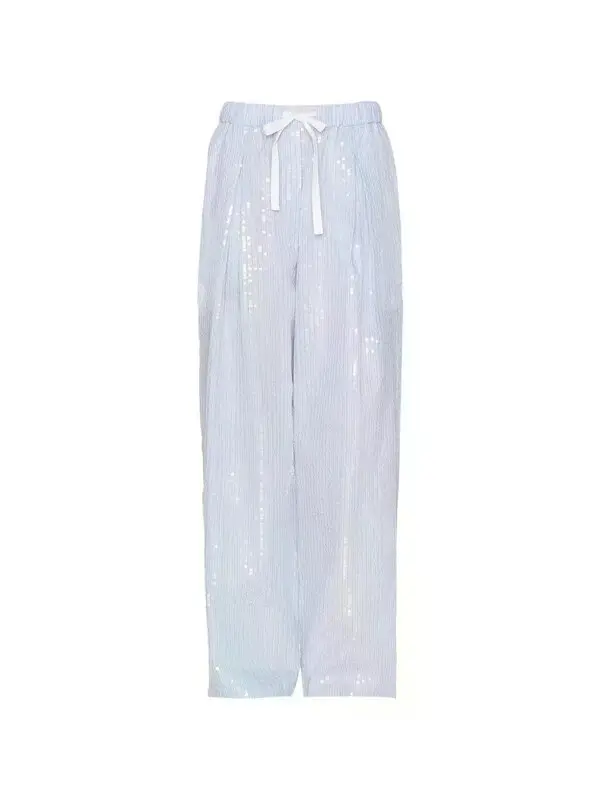 TWP Sequin-embellishment Trousers - Blue
