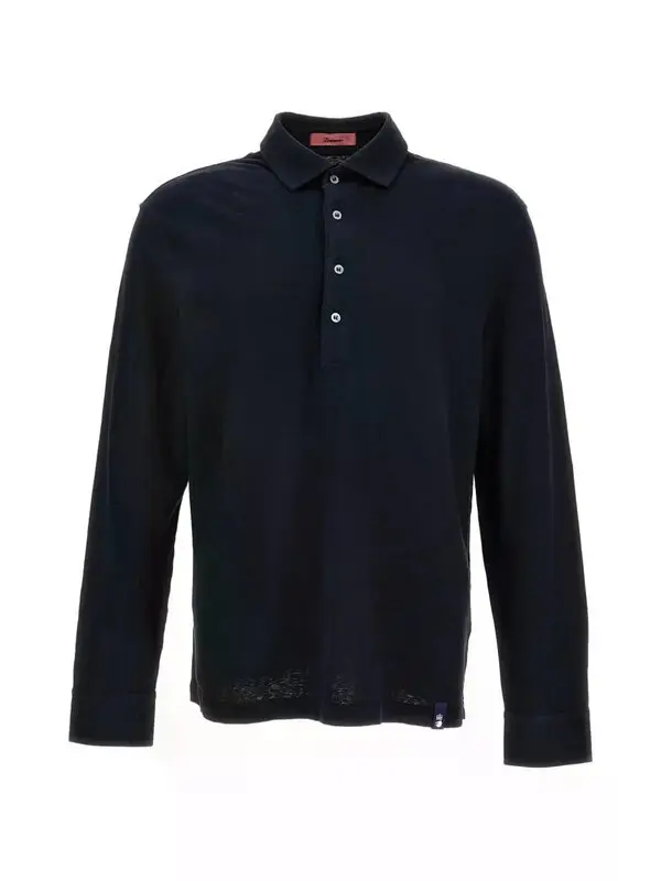 DRUMOHR Long-sleeve Polo Shirt - Blue