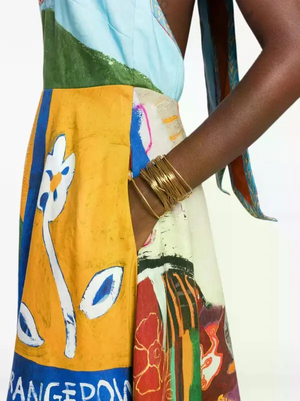 ALEMAIS Mlak Halterneck Maxi Dress