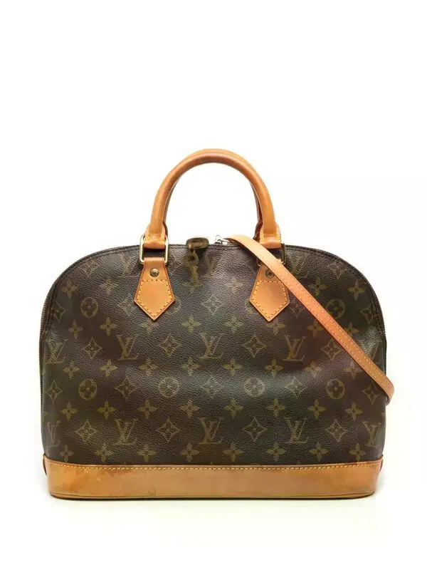 LOUIS VUITTON 1995 Monogram Alma Pm Handbag - Brown