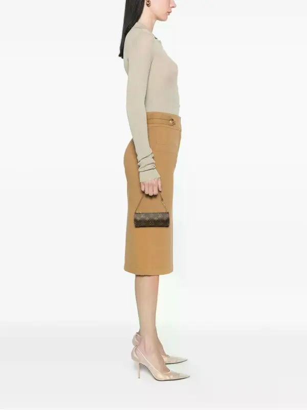 LOUIS VUITTON 1990-2010 Monogram Papillon Pochette Handbag - Brown