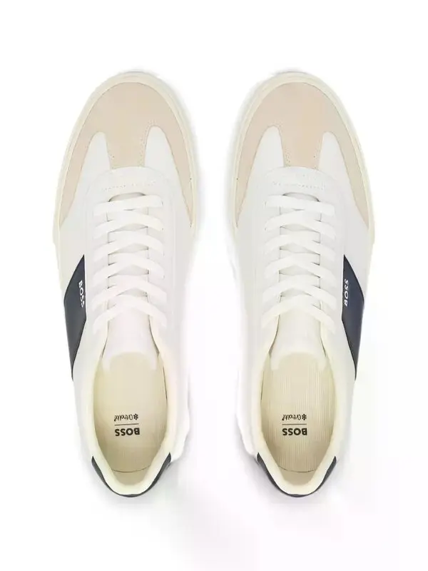 BOSS Suede-panelled Logo-print Sneakers