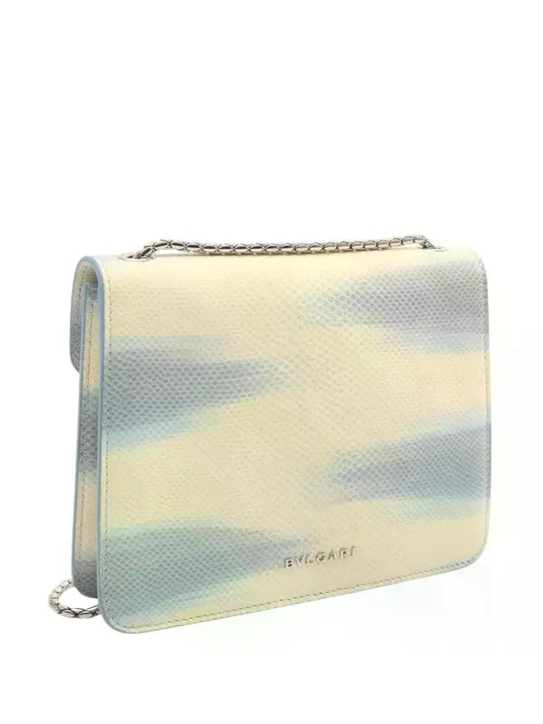 BVLGARI 2010-2026 Python Embossed Leather Serpenti Forever Crossbody Bag