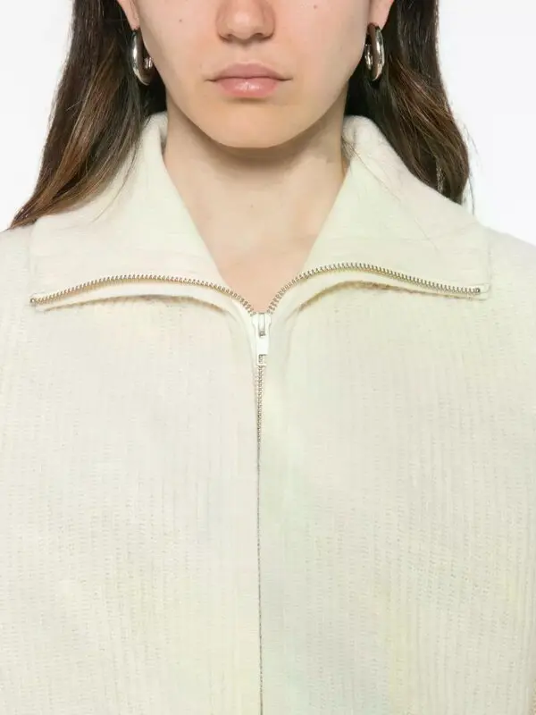 JUCCA Ribbed-knit Zip-up Cardigan