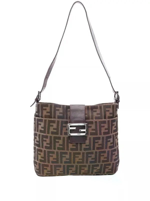 Fendi 2000-2010 Zucca Canvas Shoulder Bag