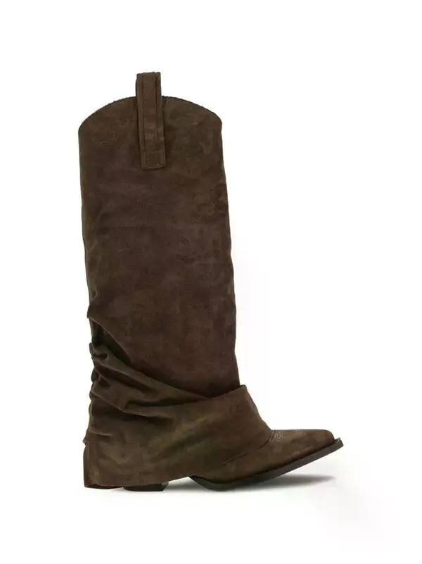 R13 Sleeve-detail Cowboy Boots - Brown