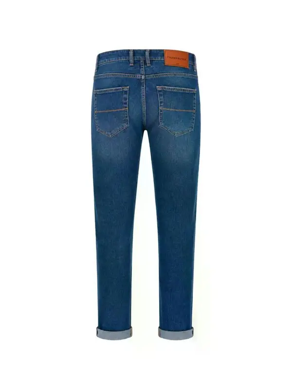 TRAMAROSSA Brando Logo-patch Whiskered Jeans - Blue