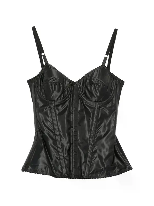 Dolce & Gabbana 2000s Corset Sleeveless Top - Black