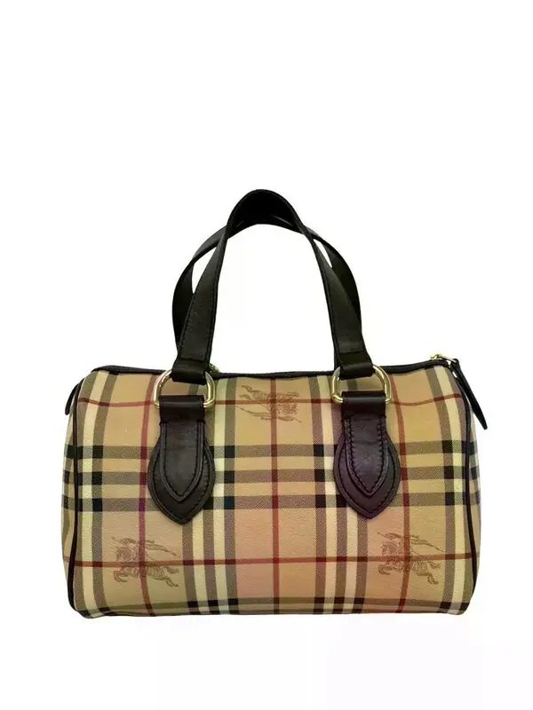 Burberry 2000-2017 Haymarket Check Boston Bag - Neutrals